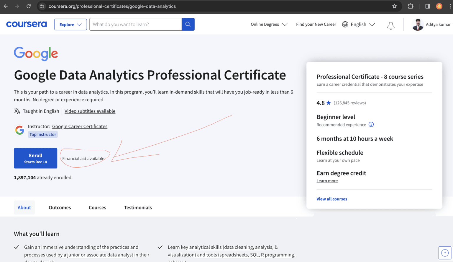 How to apply for financial aid on Coursera: 5 Easy Steps in 2024 ...